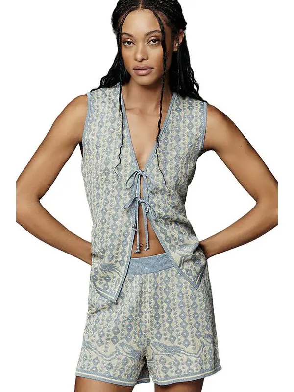 Scotch & Soda Jacquard Knit Shorts - Neutral Pattern