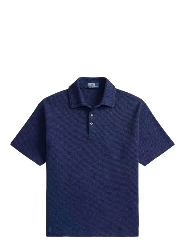 Polo Ralph Lauren Textured Polo Shirt - Blue