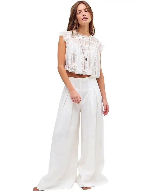Citizens Of Humanity Riviera Cropped Palazzo Pants - White
