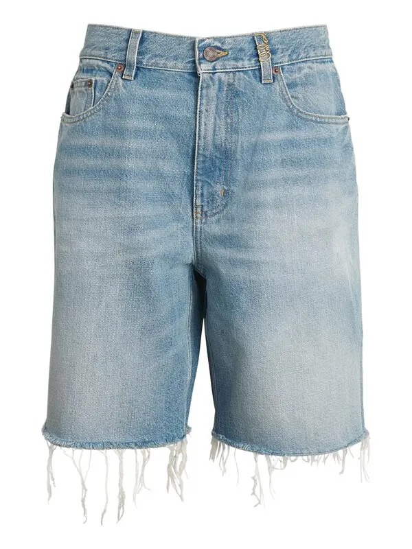 Chloé High-rise Light Wash Denim Shorts - Blue