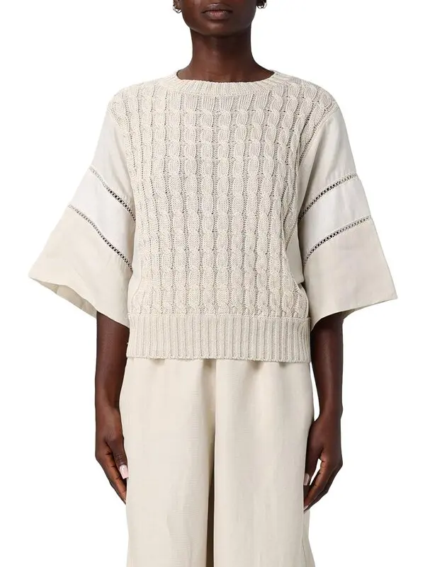 Max Mara Beige Linen Sweater - Cream