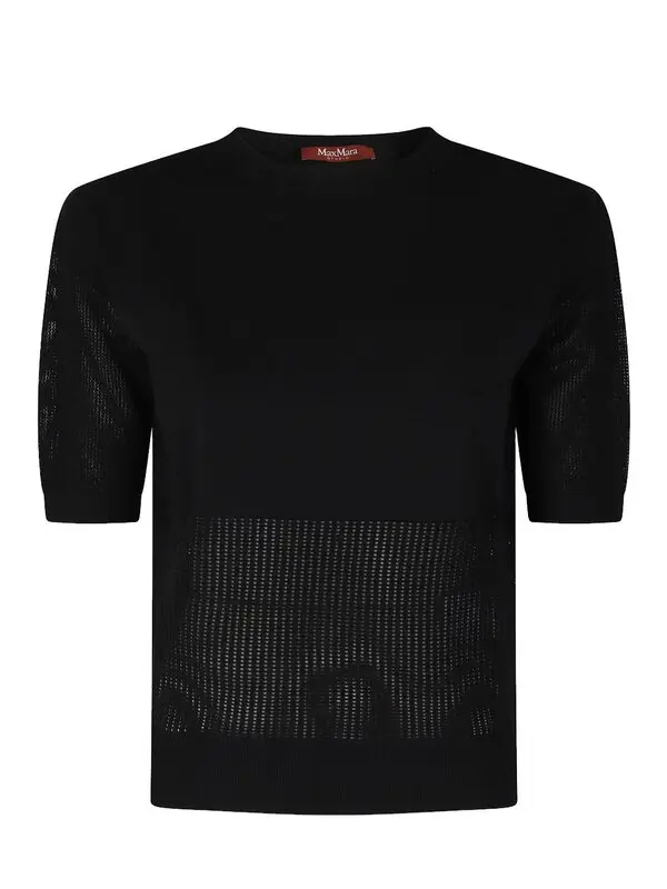 Max Mara Viscose Blend Top - Black