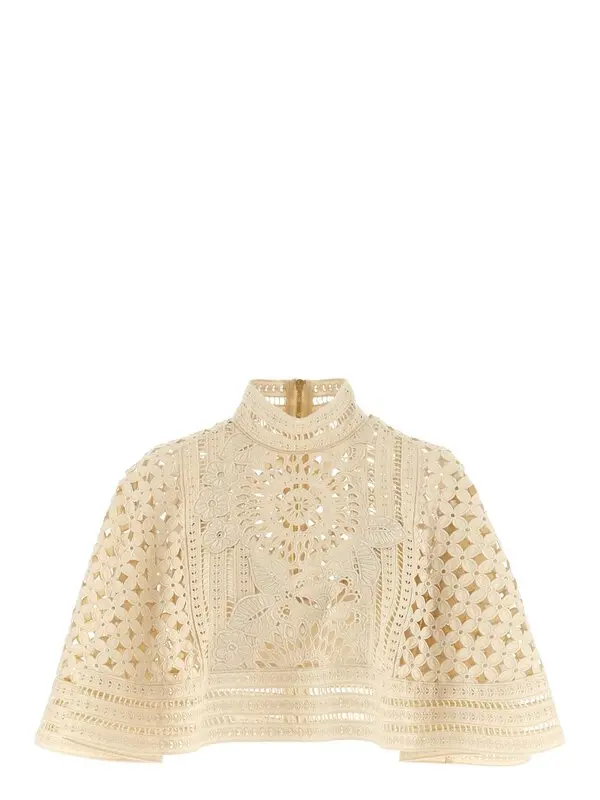 Zimmermann Indra Cape - Cream