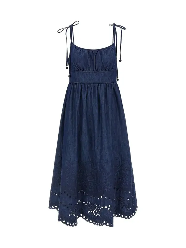 Zimmermann Mahon Denim Midi Dress - Blue