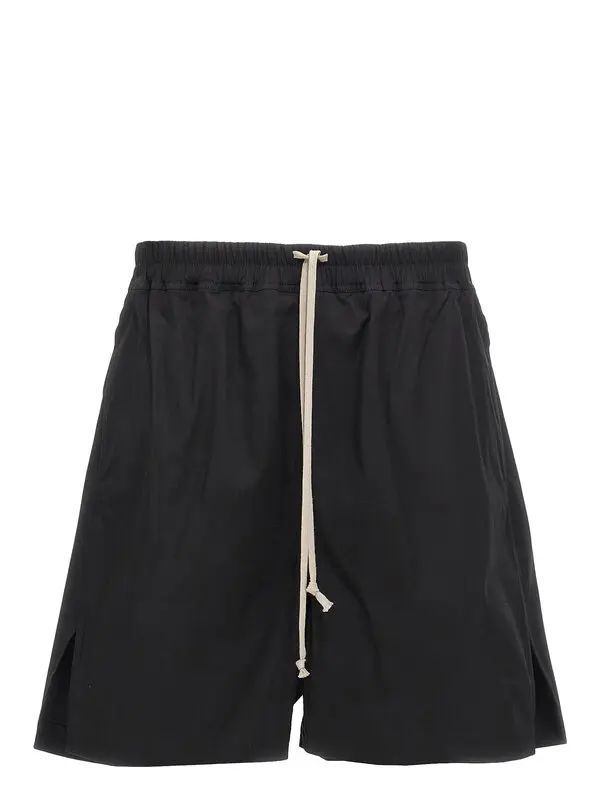 Rick Owens Cotton Poplin Bermuda Shorts - Black