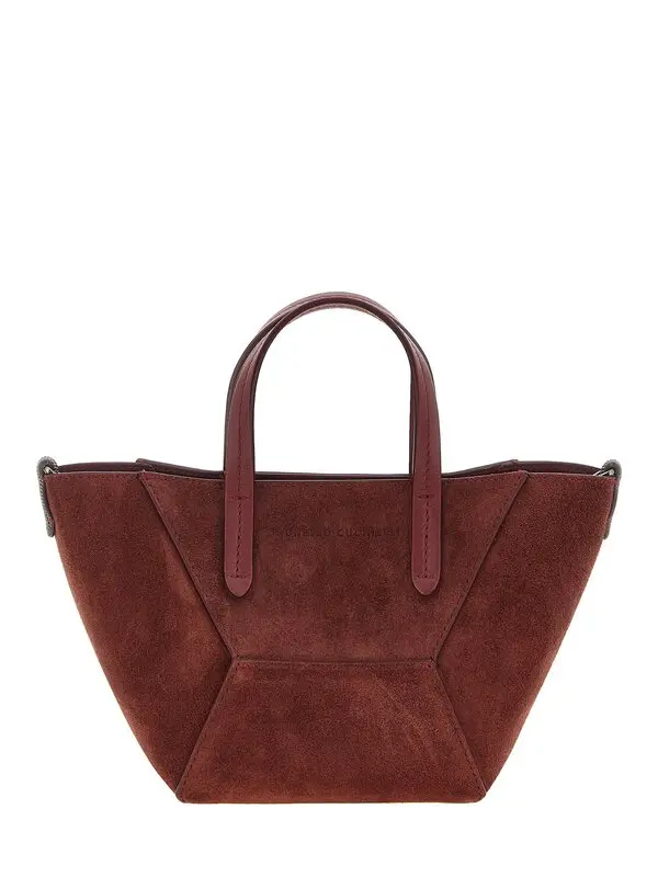 Brunello Cucinelli Bc Duo Mini Suede Handbag - Multicolor