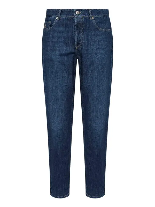 Brunello Cucinelli Traditional Fit Japanese Denim Jeans - Multicolor