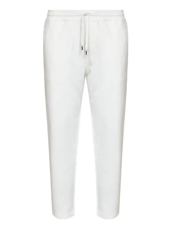 Brunello Cucinelli Off-white Techno Cotton Trousers - Multicolor