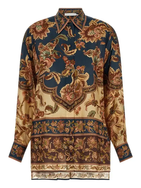 Zimmermann Aster Jacobean Silk Shirt - Multicolor