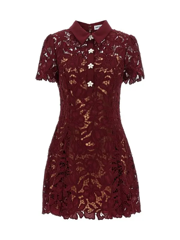 SELF-PORTRAIT Lace Mini Dress - Multicolor