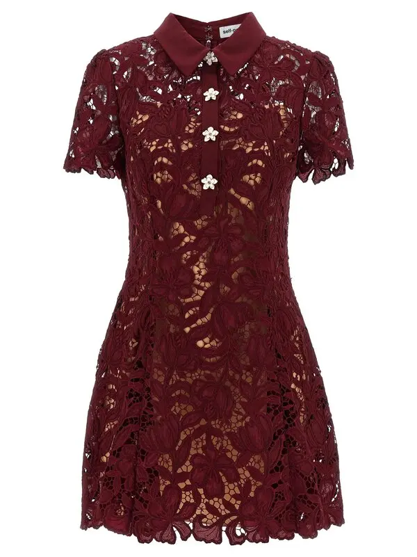SELF-PORTRAIT Lace Mini Dress - Multicolor