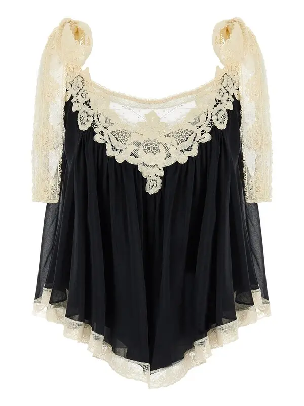 Zimmermann Roselight Top With Lace Detailing - Multicolor