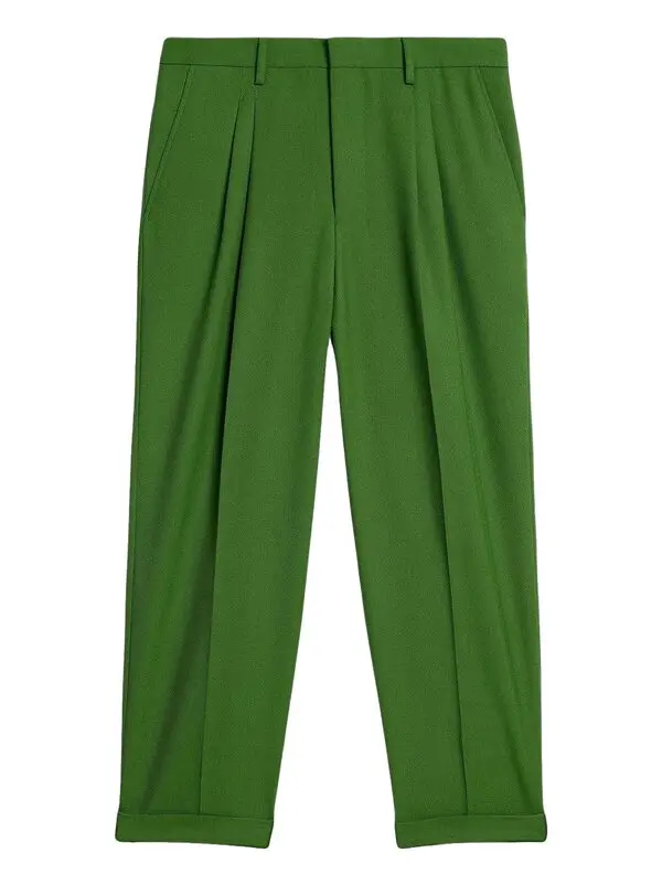 Ami Pleated Tailored Trousers - Green
