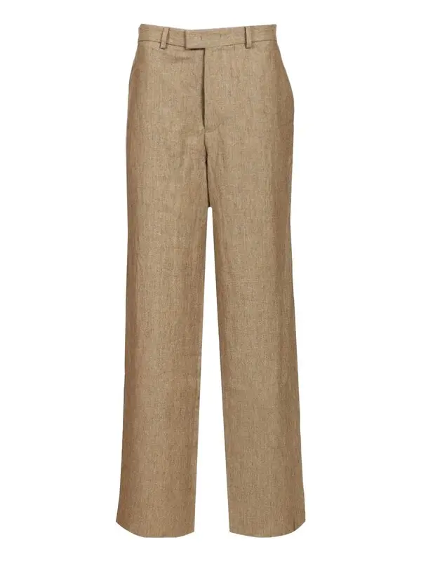 Emporio Armani Tailored Straight-leg Pants - Brown