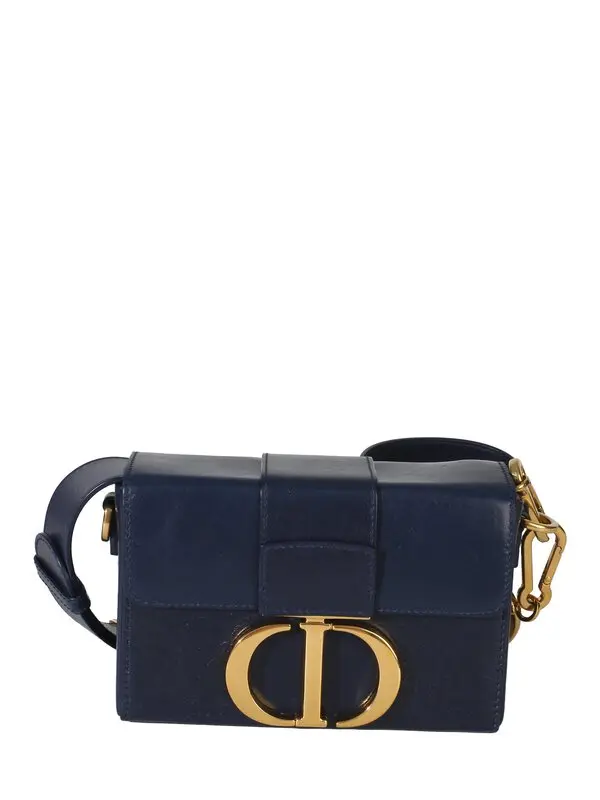 Dior Navy Calfskin 30 Montaigne Box Bag - Blue