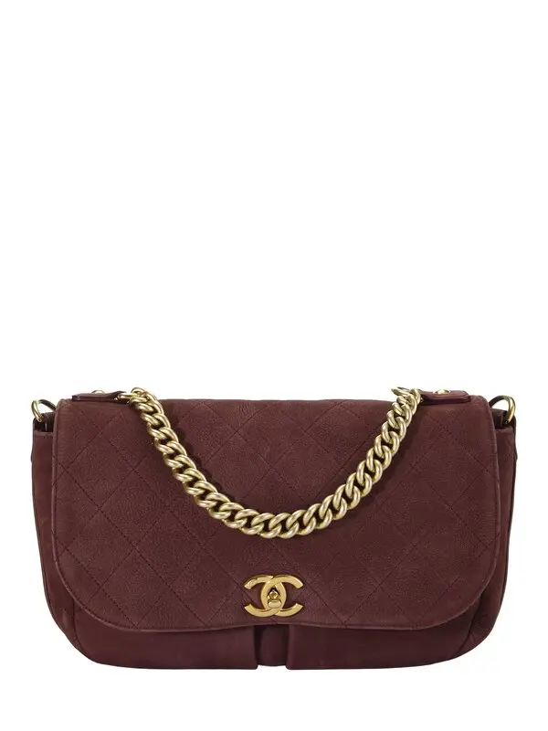 Chanel Paris In Rome Messenger Bag - Burgundy