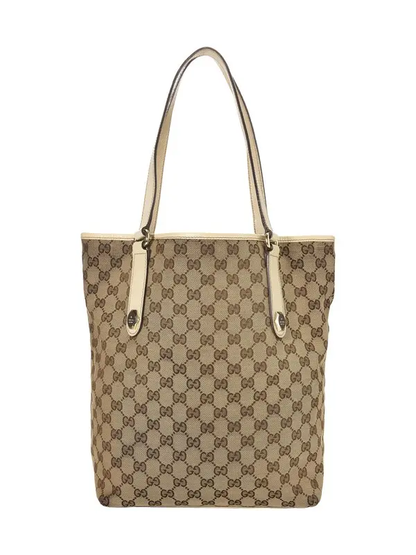 Gucci Original Gg Canvas Flat Vertical Tote - White