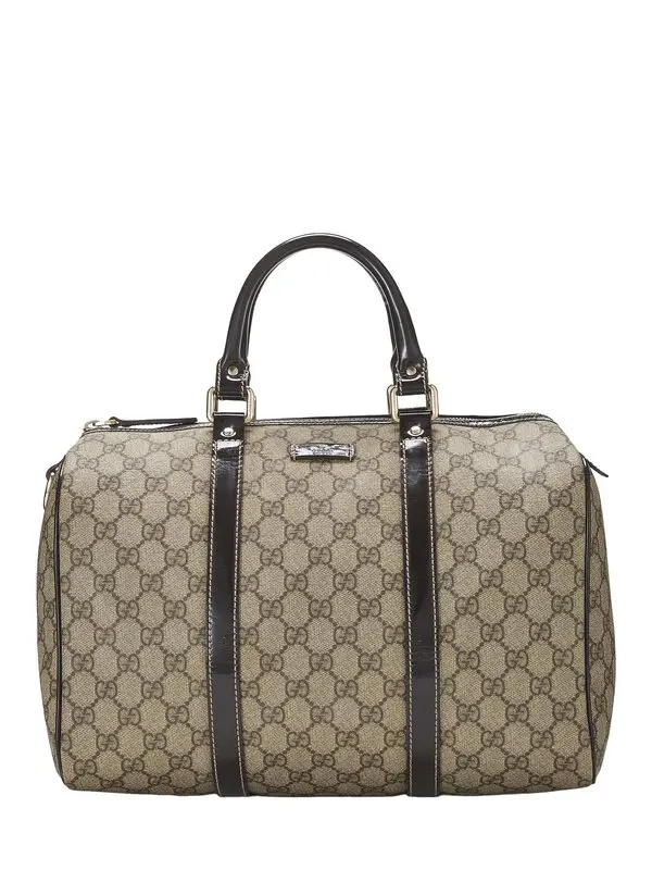 Gucci Original Gg Supreme Monogram Boston Handbag - Brown