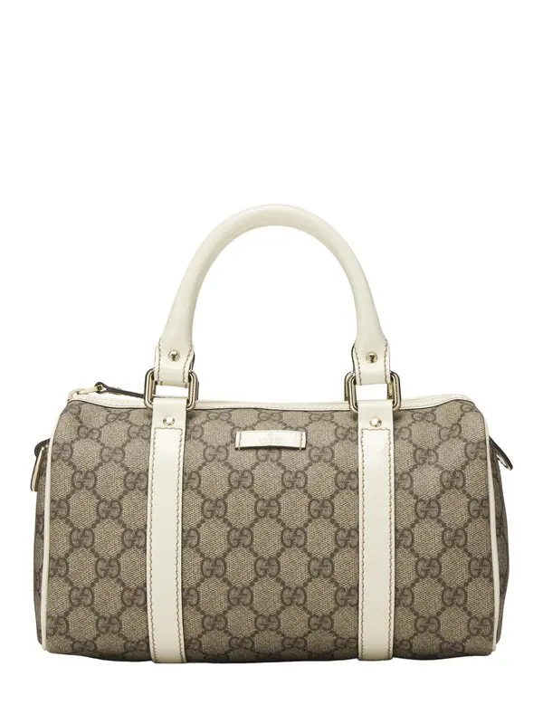 Gucci Gg Supreme Coated Canvas Joy Boston Handbag - White