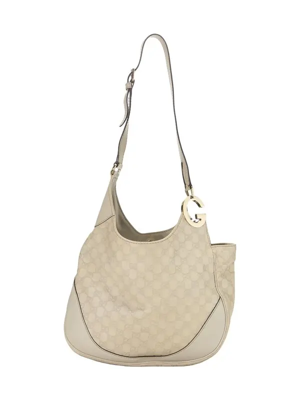Gucci Guccissima Leather Hobo Bag - White