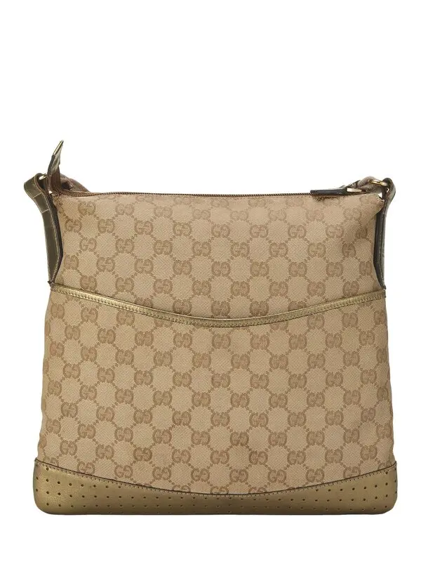 Gucci Gg Canvas Messenger Bag - Gold