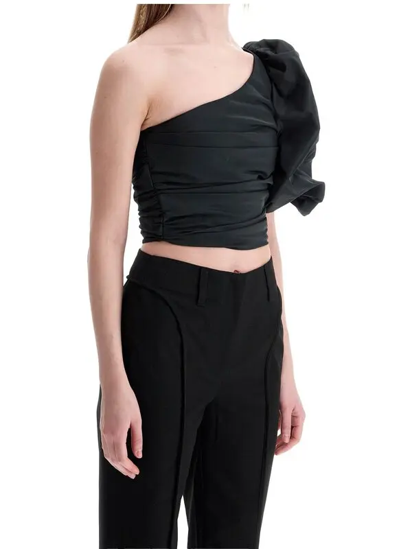 Pinko Asymmetrical One-shoulder Top - Black