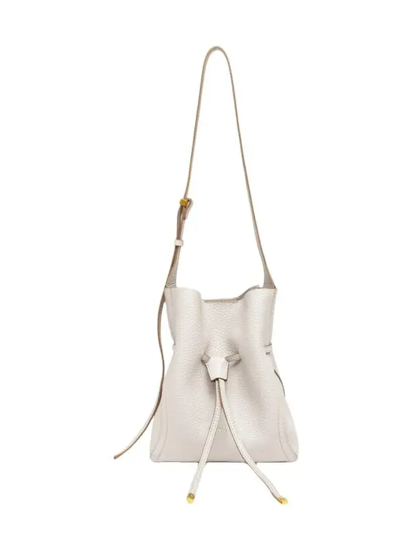 GIANNI CHIARINI Adjustable Drawstring Shoulder Bag - White