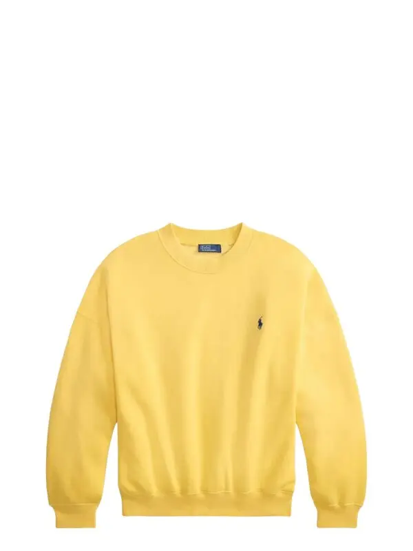 Polo Ralph Lauren Logo Embroidered Crewneck Sweatshirt - Yellow