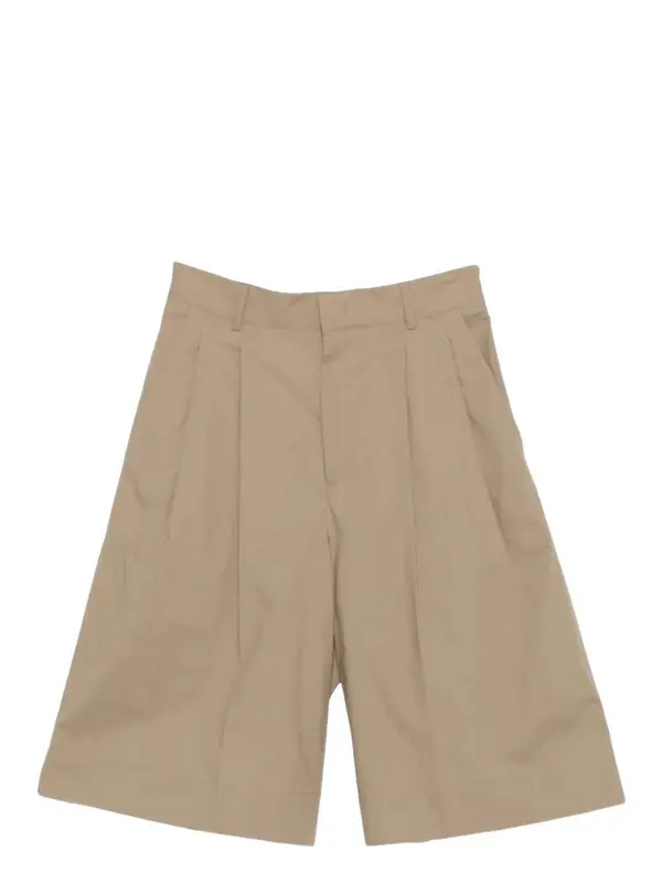 Soeur Straight-leg Shorts With Waistband Ring - Nude