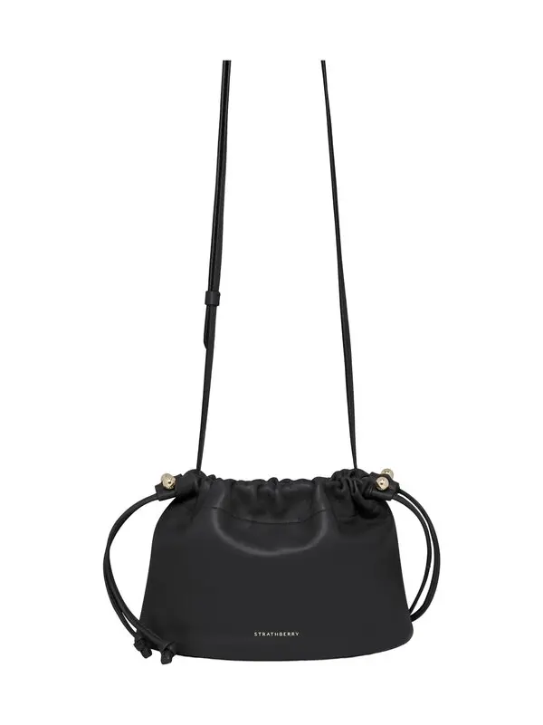 Strathberry Charlotte Drawstring Bucket Bag - Black