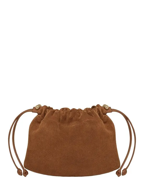 Strathberry Charlotte Drawstring Bucket Bag - Brown