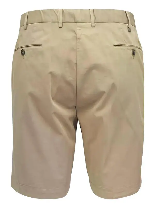 PT TORINO Gabardine Button Shorts - Neutrals