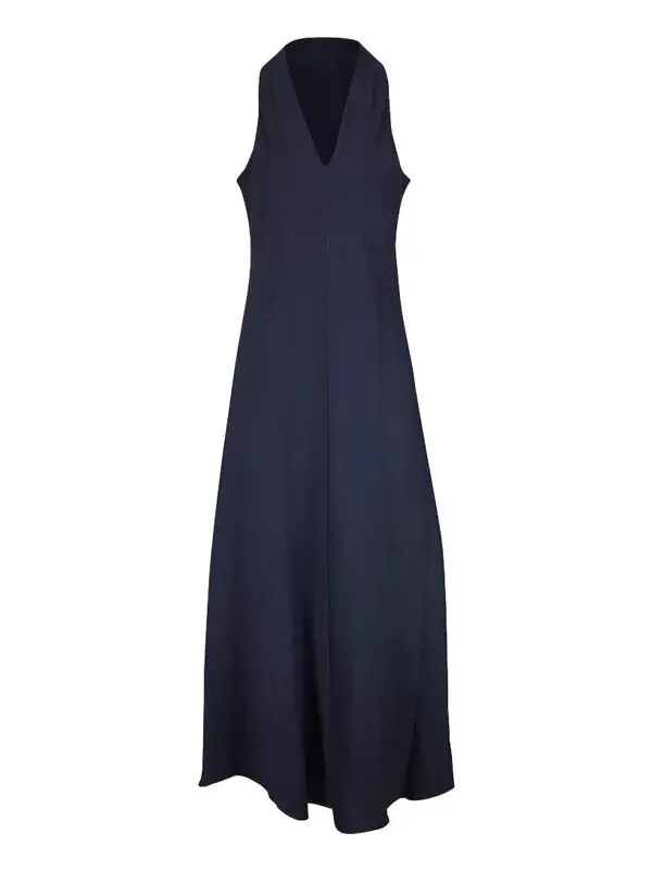 PETER COHEN V-neck Sleeveless Maxi Dress - Blue