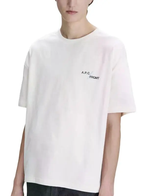 A.p.c. Round-neck Short-sleeve T-shirt - Neutrals