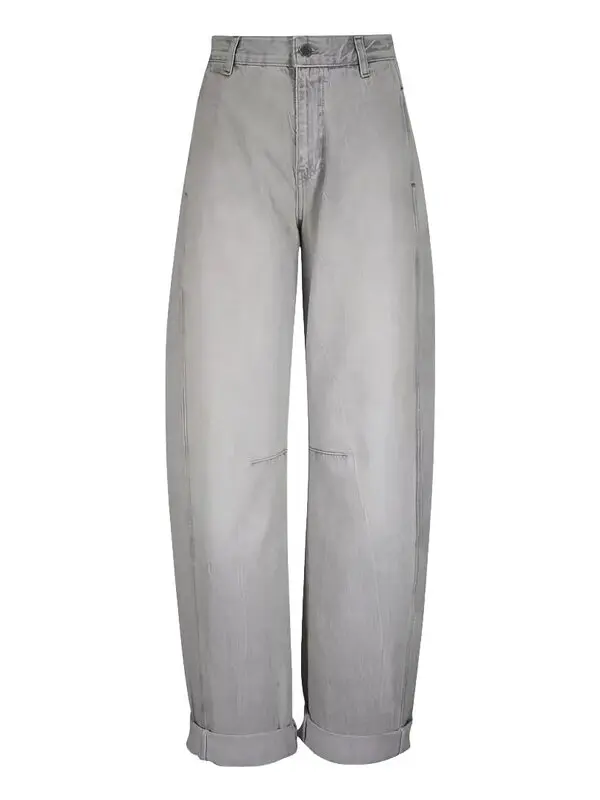 Ag Mercer Cuffed Barrel-leg Jeans - Grey