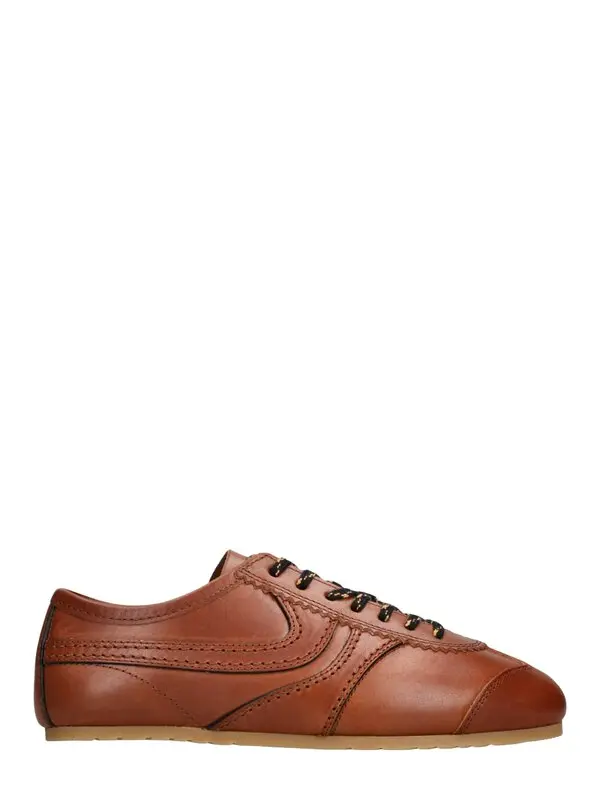 Dries Van Noten Leather Dustin Sneakers - Beige