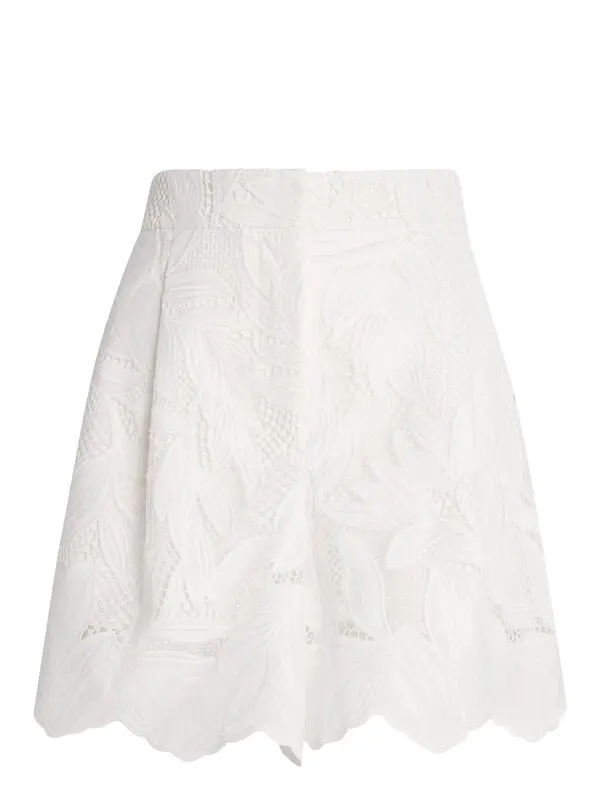 Erdem Crochet Cutwork Tailored Shorts - Ivory