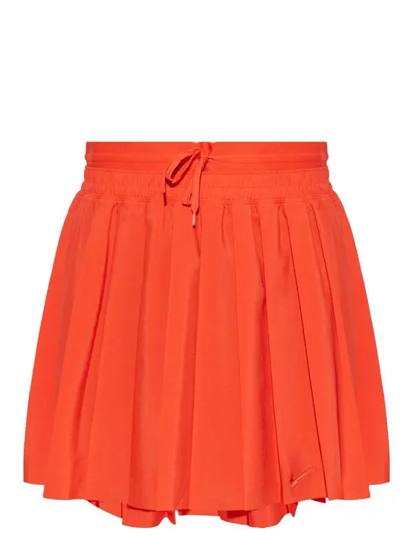 Nike Pleated Mini Skirt With Embroidered Logo - Red