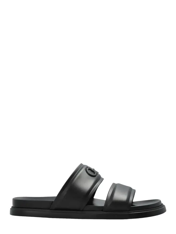 FERRAGAMO Saint Bart" Slides - Black