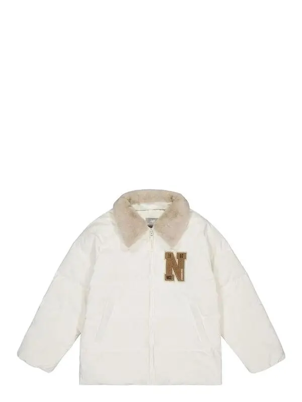 NEW BALANCE Heavy Puffer Coat - White/beige