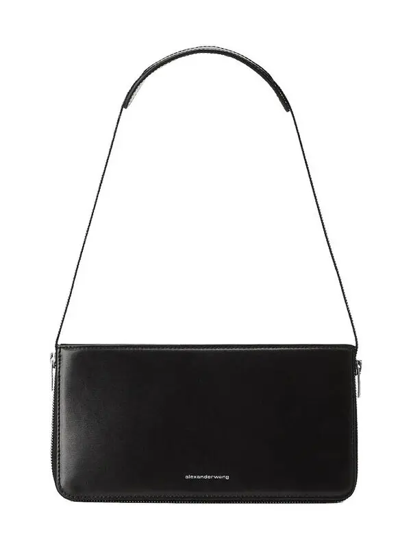 Alexander Wang Smooth Finish Zip-trim Shoulder Bag - Black