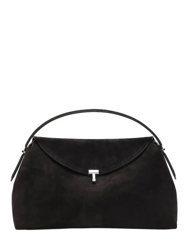 TOTEME T-lock Bag In Espresso Suede Leather - Brown