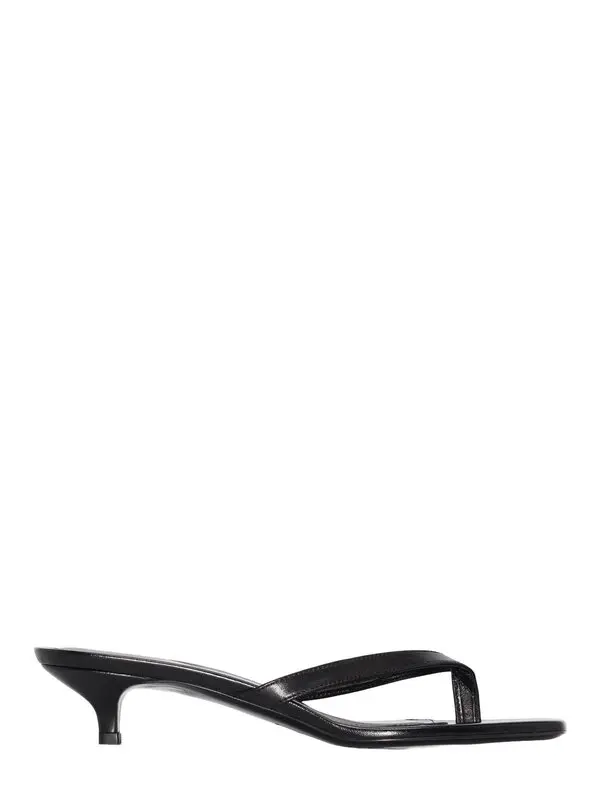 TOTEME Leather Heel Thong Sandals - Multicolor
