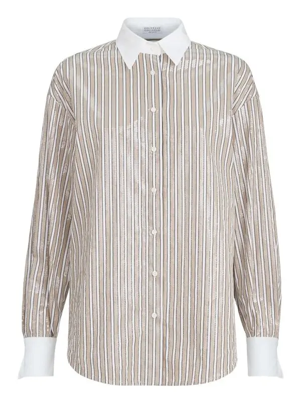 Brunello Cucinelli Striped Cotton Shirt - Multicolor
