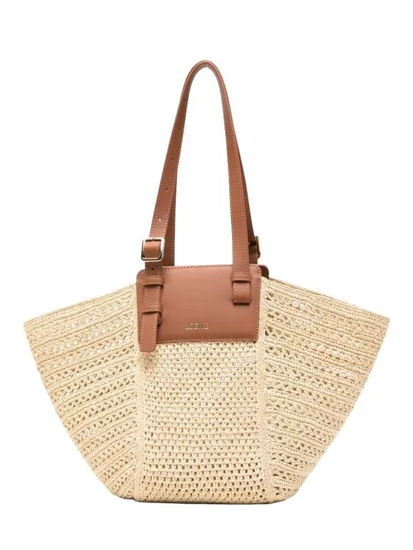 Loewe Hammock Raffia Bag - Multicolor