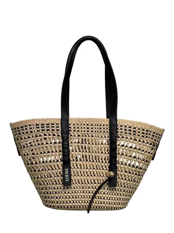 Loewe Braid Medium Raffia Tote - Multicolor