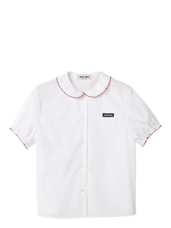 Miu Miu Embroidered Cotton Shirt - Multicolor