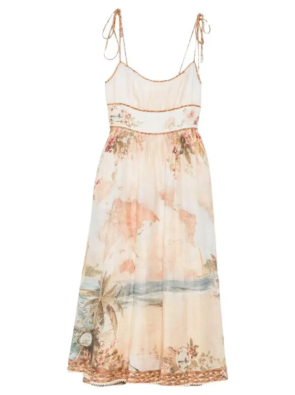 Zimmermann Linen Picnic Dress - Multicolor