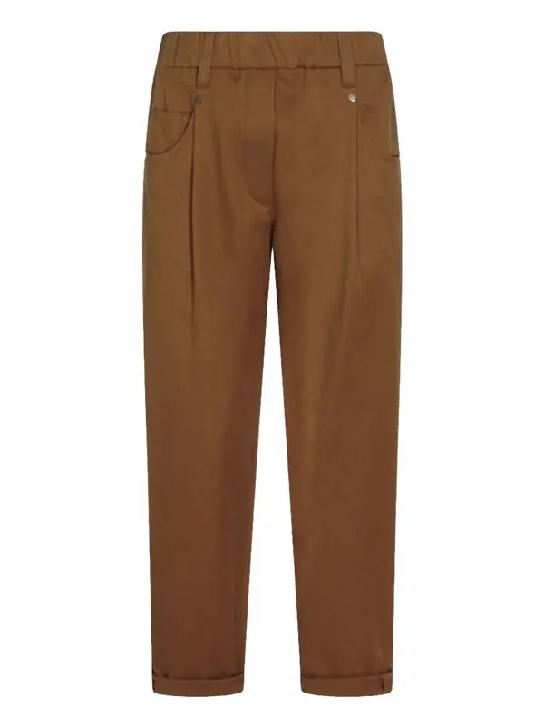 Brunello Cucinelli Cotton Trousers - Multicolor