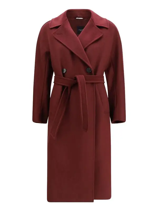 Max Mara Fleece Wool Coat - Red